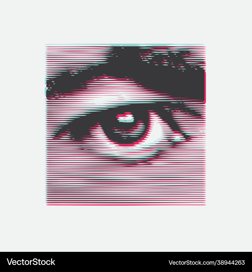Abstract human eye from colored bands close-up Vector Image