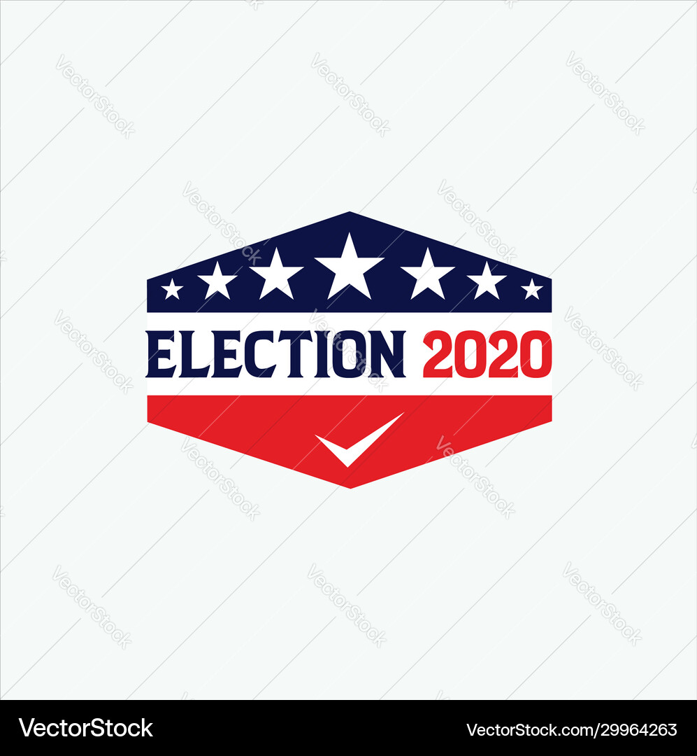 Election day logo 2020 stock Royalty Free Vector Image
