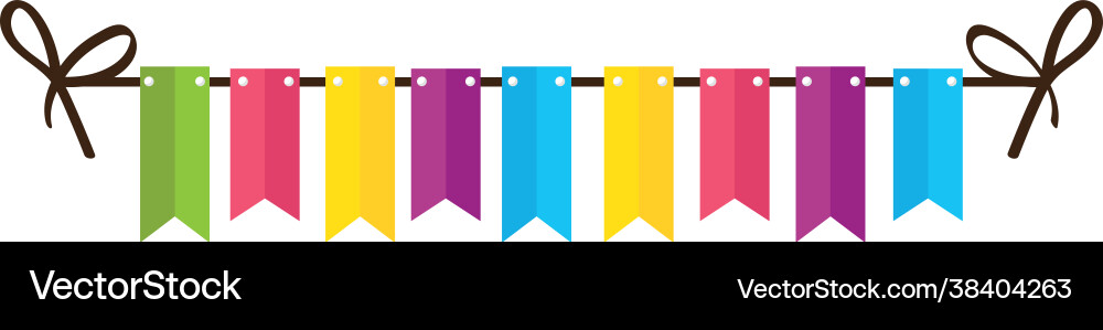 Happy birthday banner pennant Royalty Free Vector Image