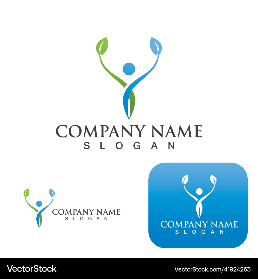 Health logo sign Royalty Free Vector Image - VectorStock