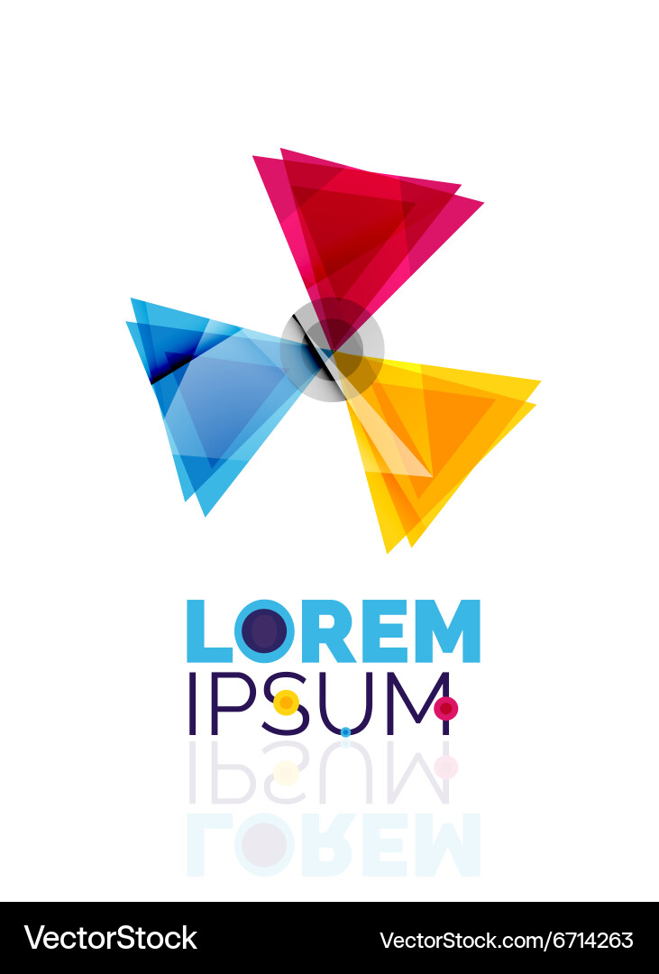 Logo abstract geometric business icon Royalty Free Vector