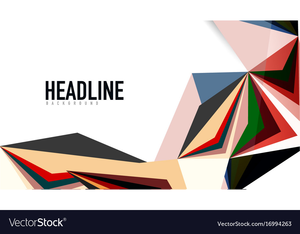 Modern triangle presentation template Royalty Free Vector