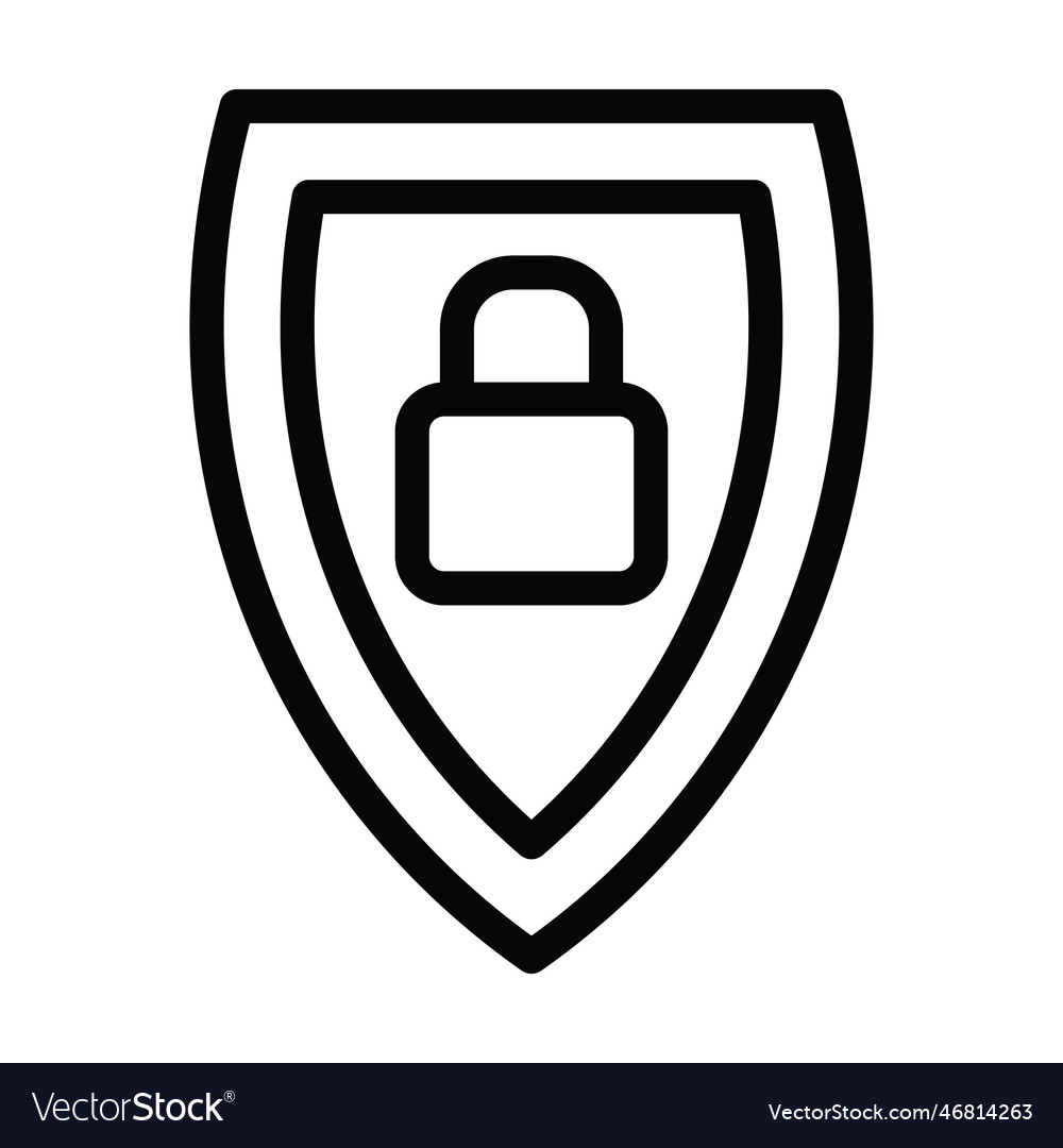 Privacy thick line icon for personal Royalty Free Vector