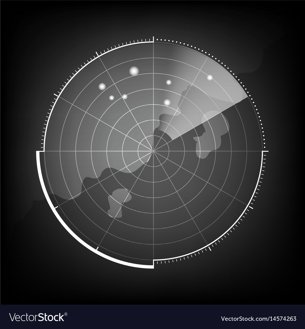 Radar interface future Royalty Free Vector Image Radar interface future Royalty Free Vector Image