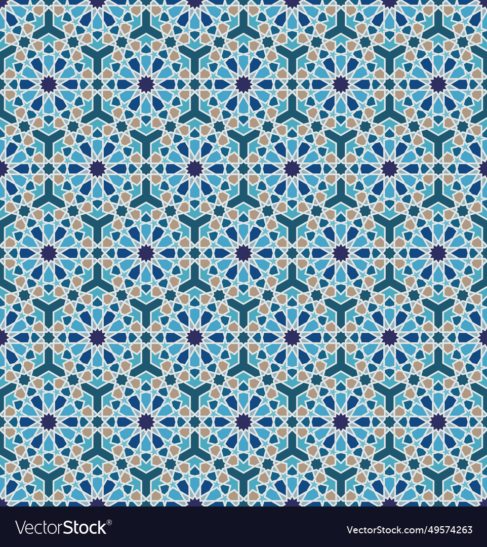 Seamless arabic islamic moroccan pattern Vector Image