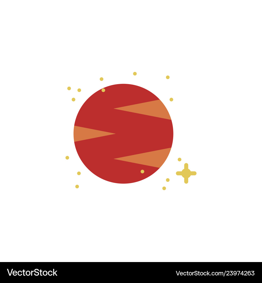 Venus colored icon element of space signs Vector Image
