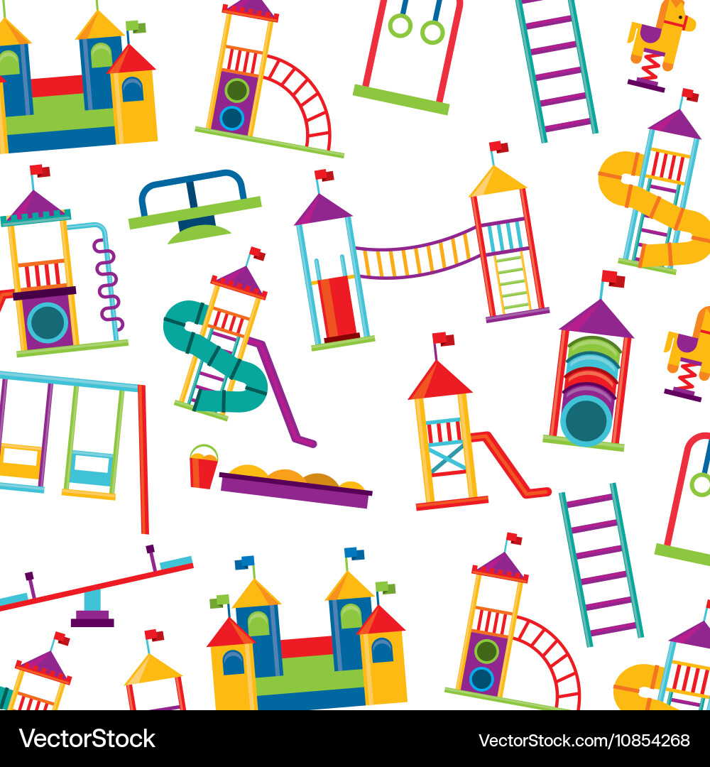 Beautiful children playground icon Royalty Free Vector Image