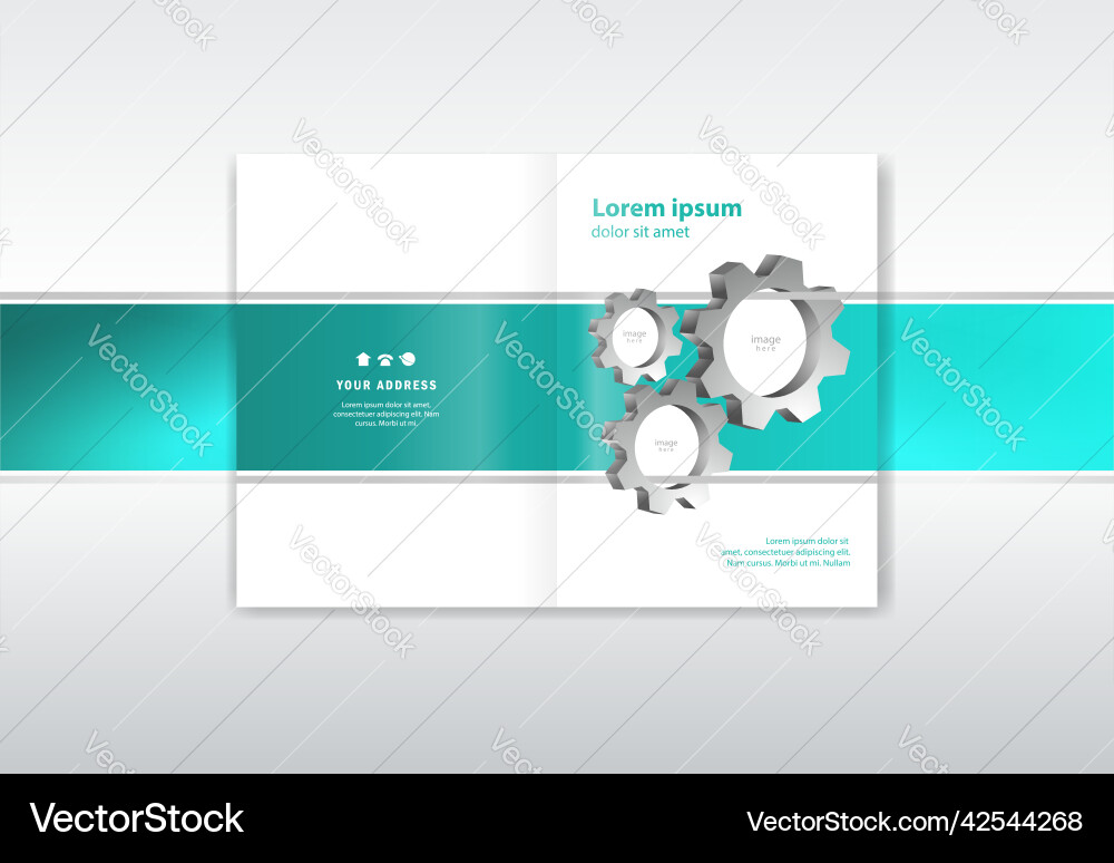 Brochure design booklet template repair service Vector Image
