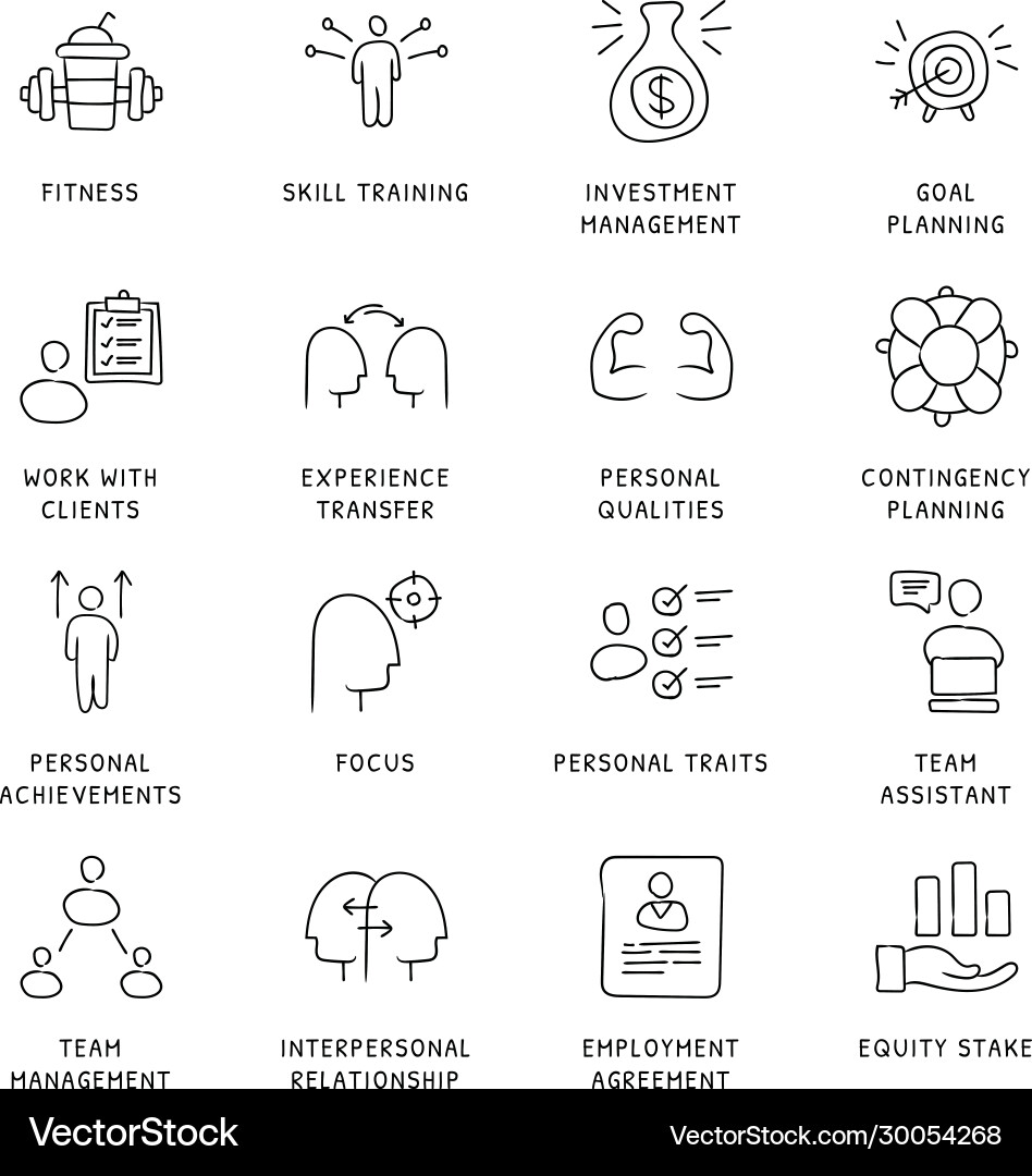 Business concepts icons Royalty Free Vector Image