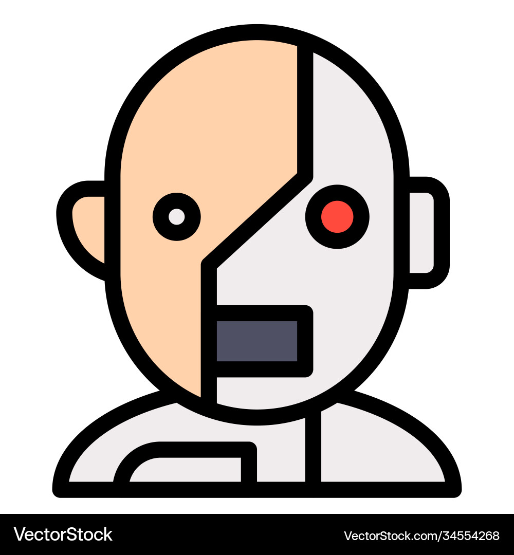 Cyborg avatar halloween costume Royalty Free Vector Image