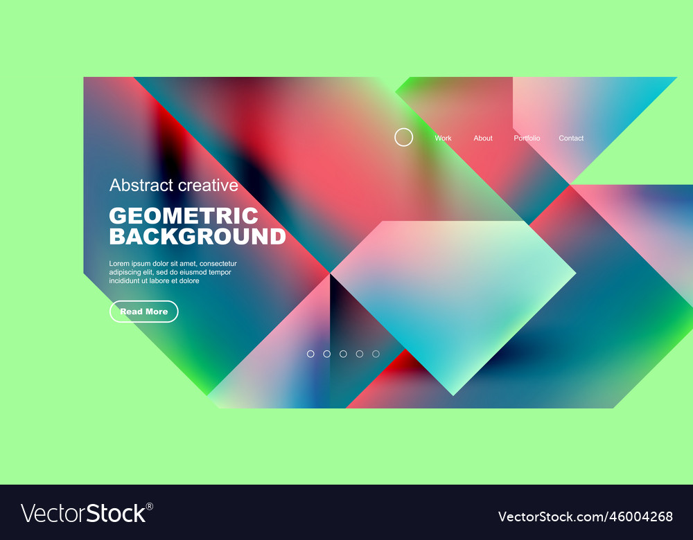 Fluid gradient geometric triangles abstract Vector Image