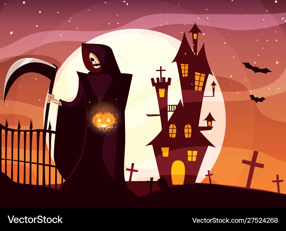 Halloween death design Royalty Free Vector Image