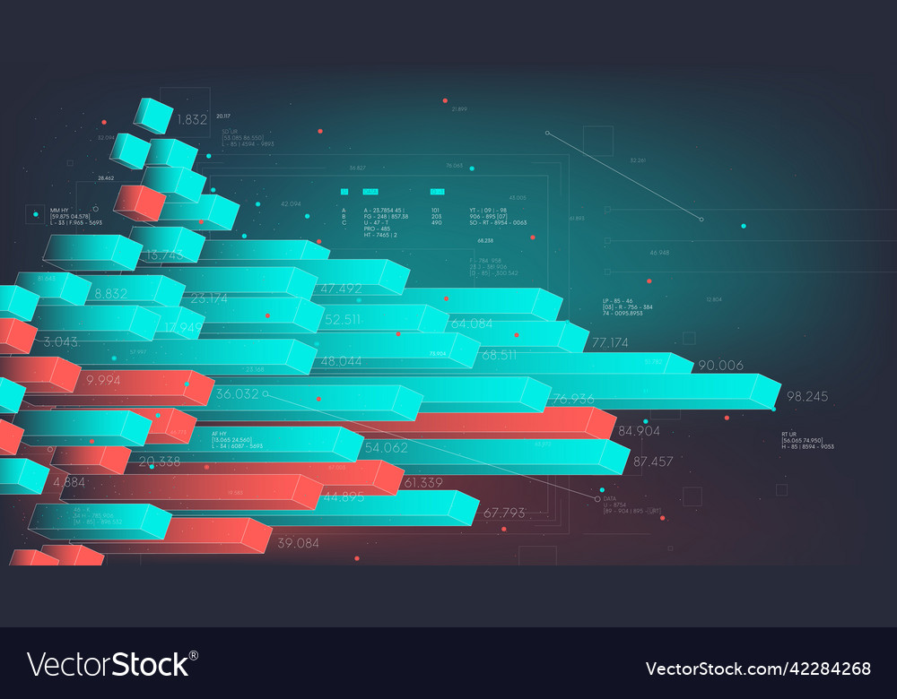 Infographic pillars statistical data analysis Vector Image
