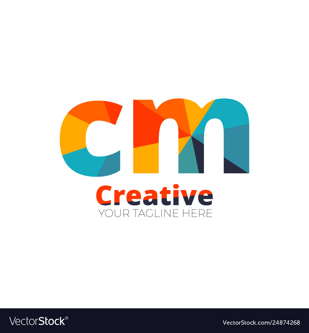 Initial letter rounded design logo - elements Vector Image