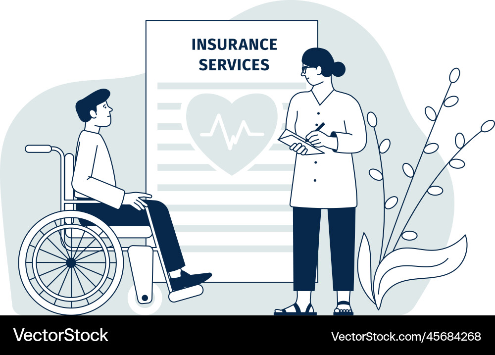 Insurance services document medical care Vector Image