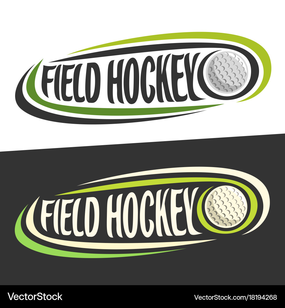 Logos for field hockey Royalty Free Vector Image