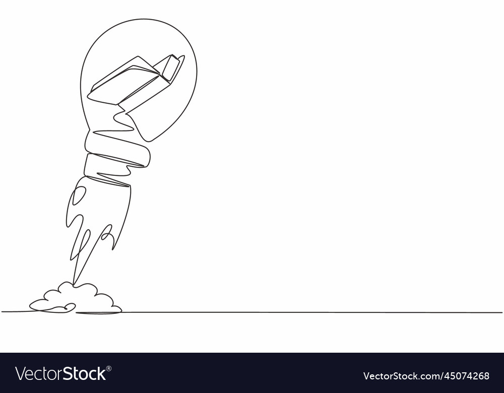 Single continuous line drawing open book Vector Image