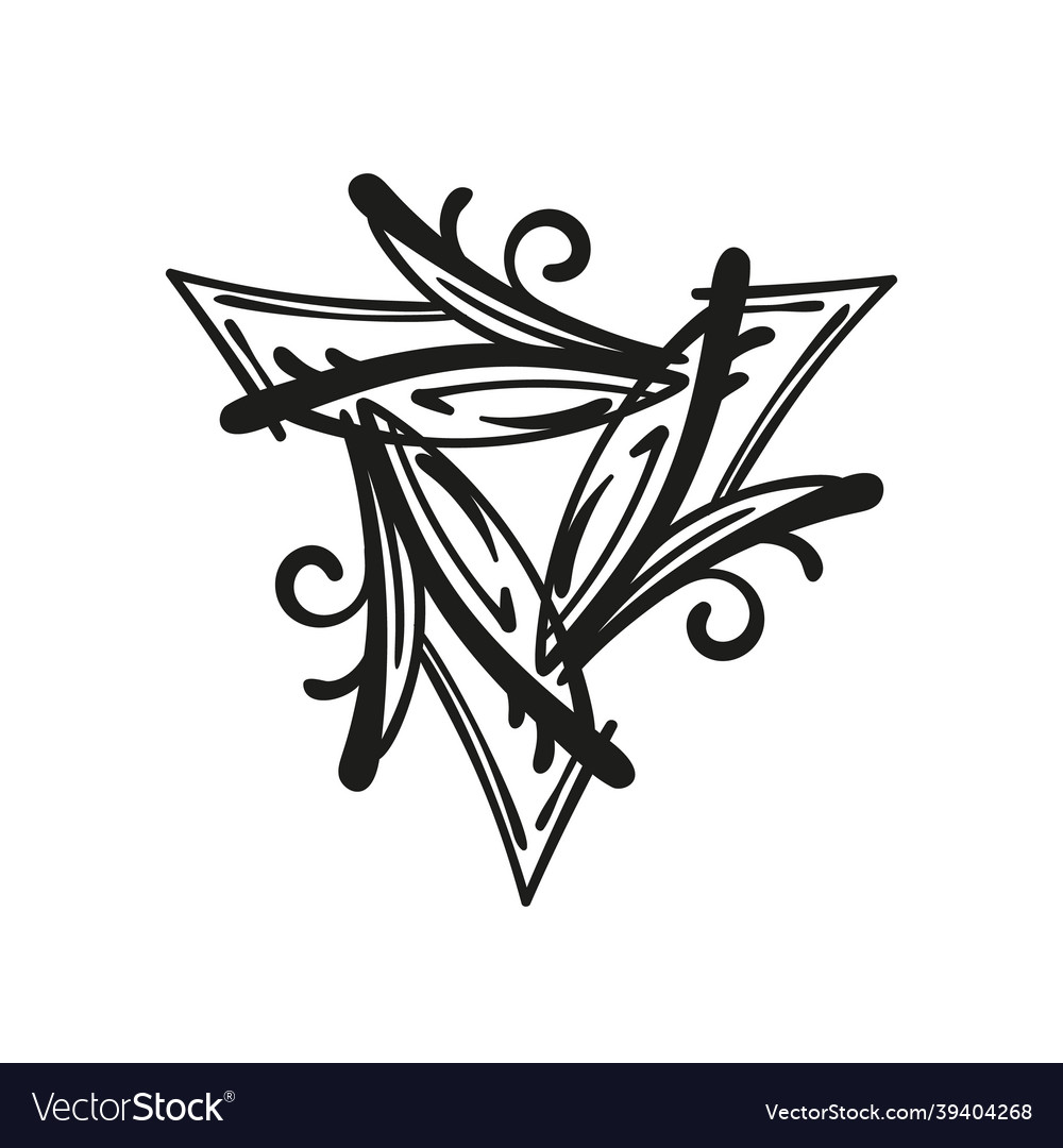 Triangular abstract organic pattern motif Vector Image