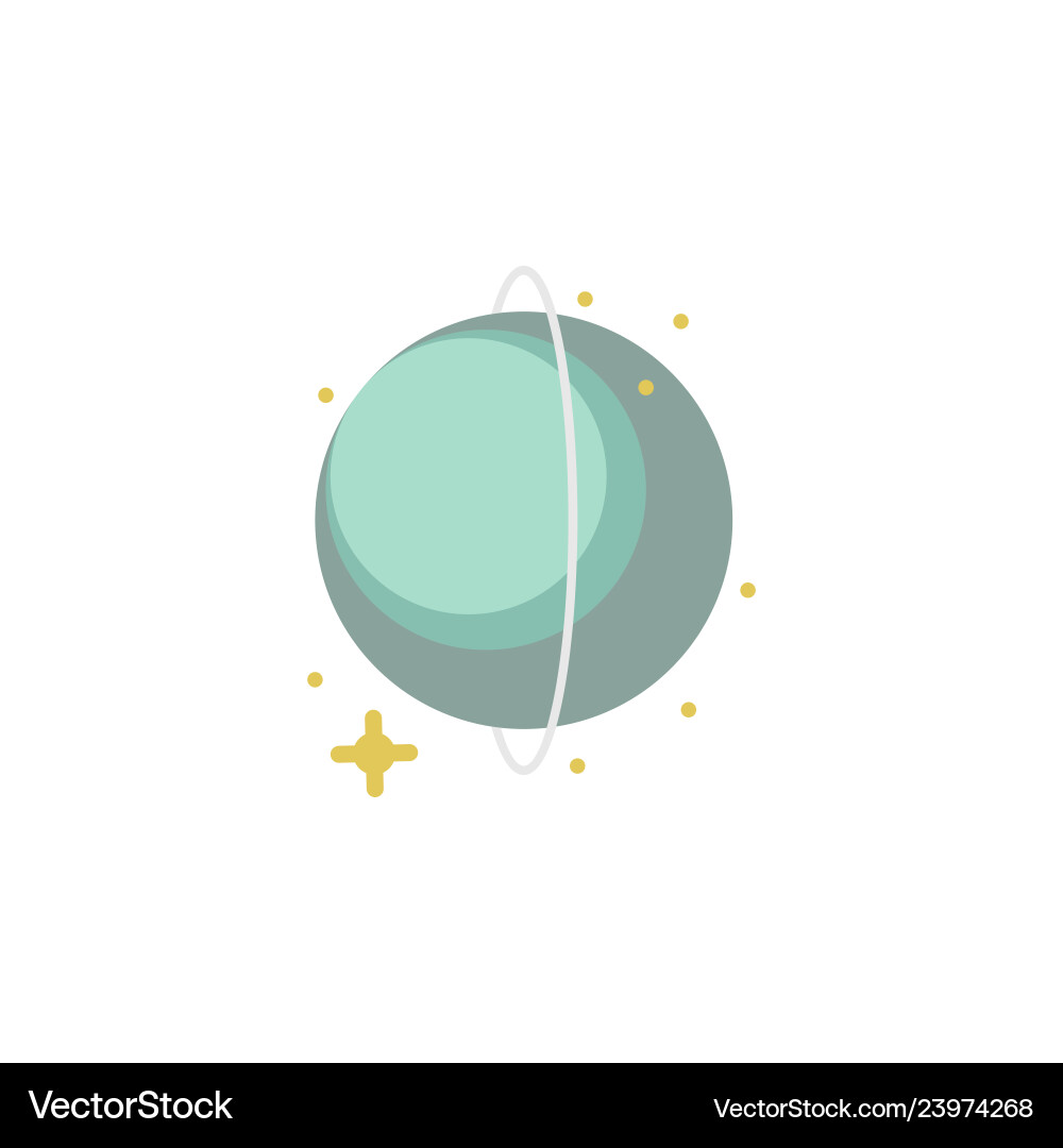Uranus colored icon element of space signs and Vector Image