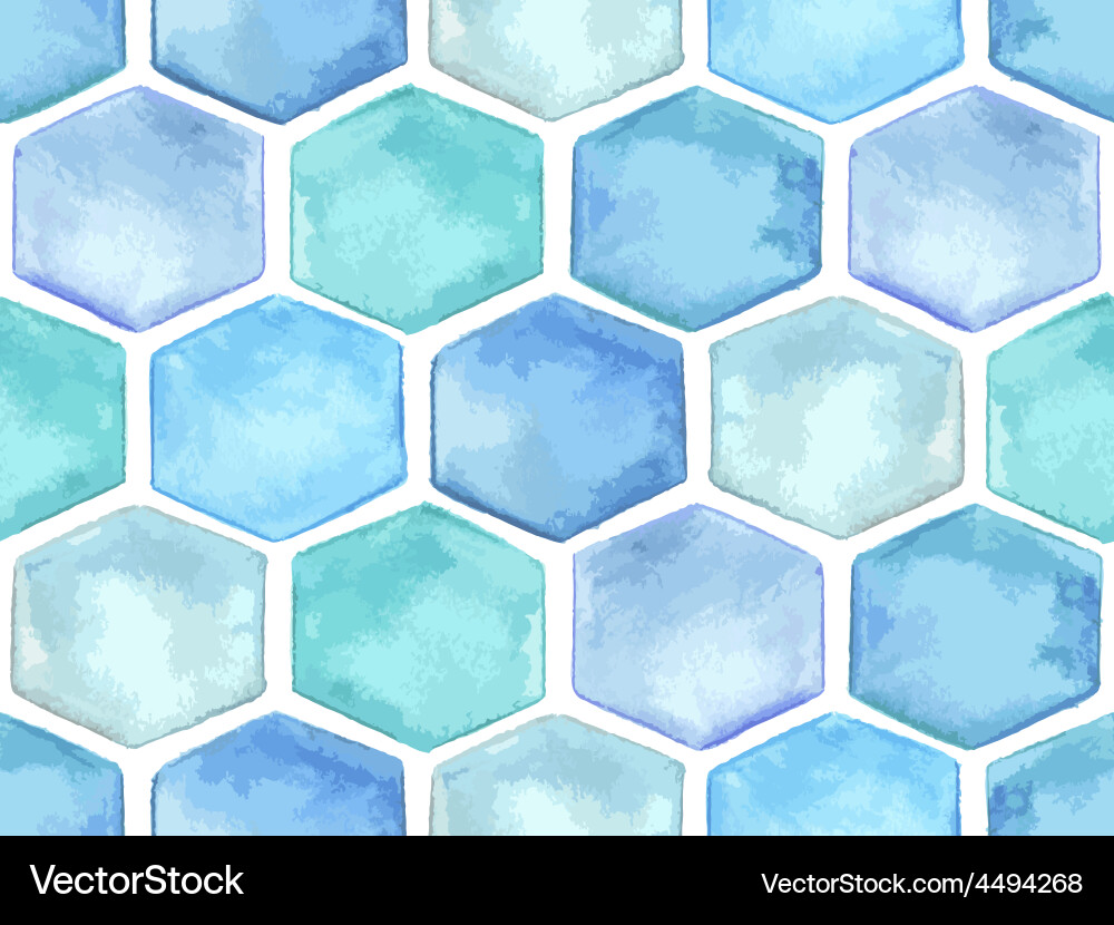 Watercolor geometric seamless pattern Royalty Free Vector