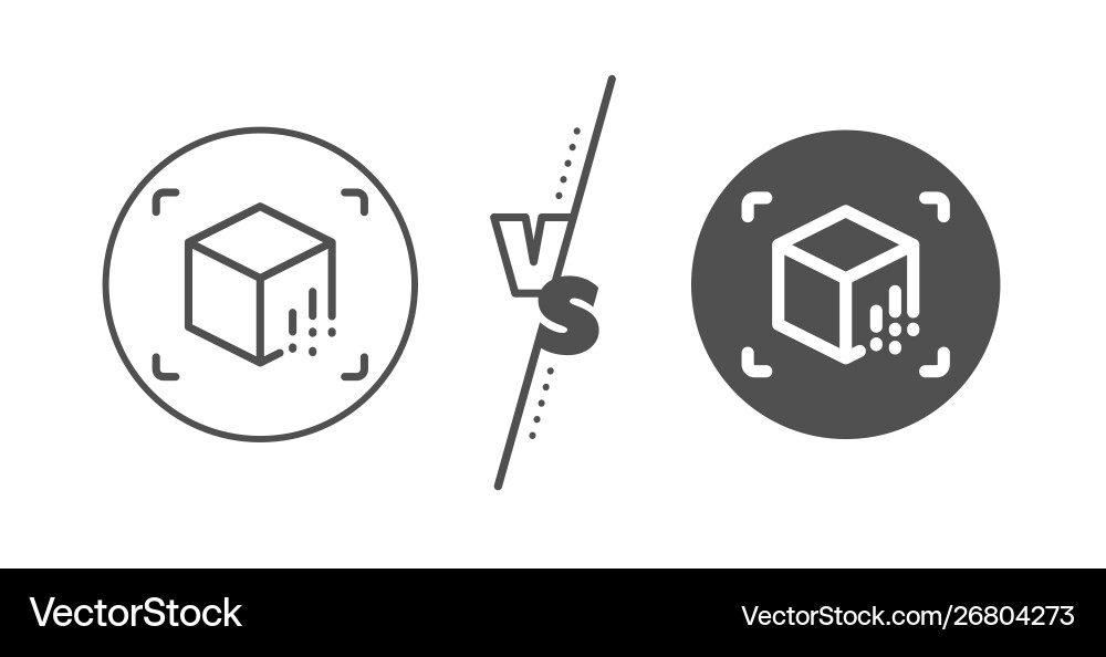Augmented reality line icon vr simulation sign Vector Image