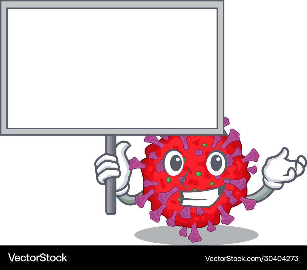 Coronavirus particle cute cartoon character bring Vector Image