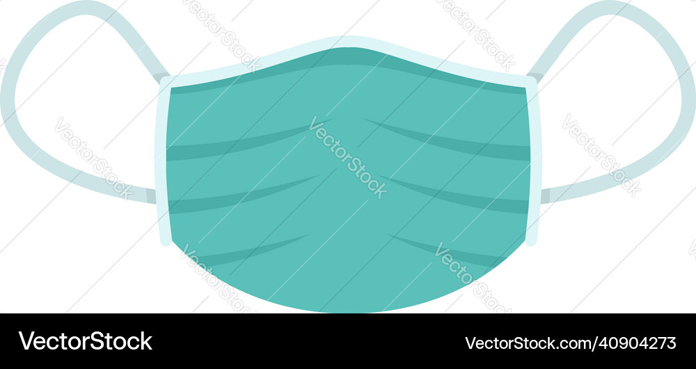 Influenza medical mask icon flat isolated Vector Image