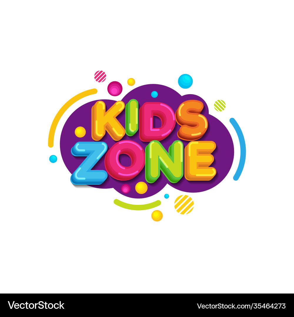 Kids title event icon design Royalty Free Vector Image