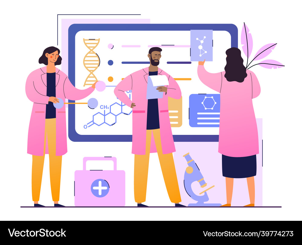 Medical research in laboratory Royalty Free Vector Image