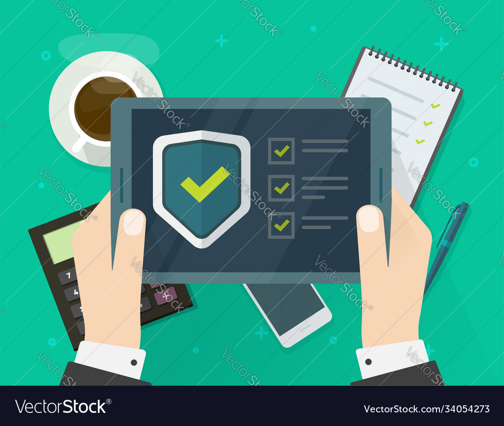 Security Verification Check List Digital Test Vector Image