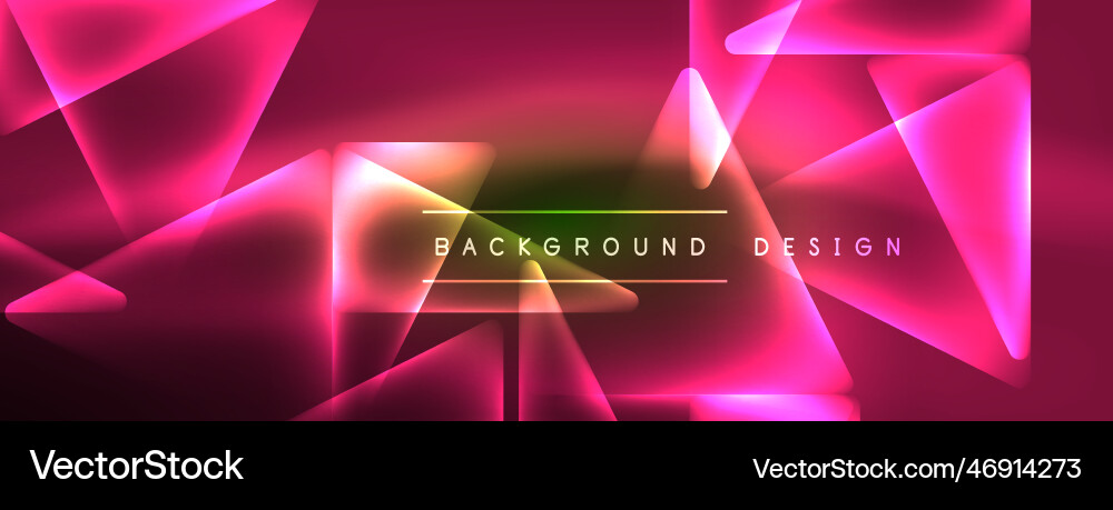 Vibrant geometric neon shiny line background Vector Image