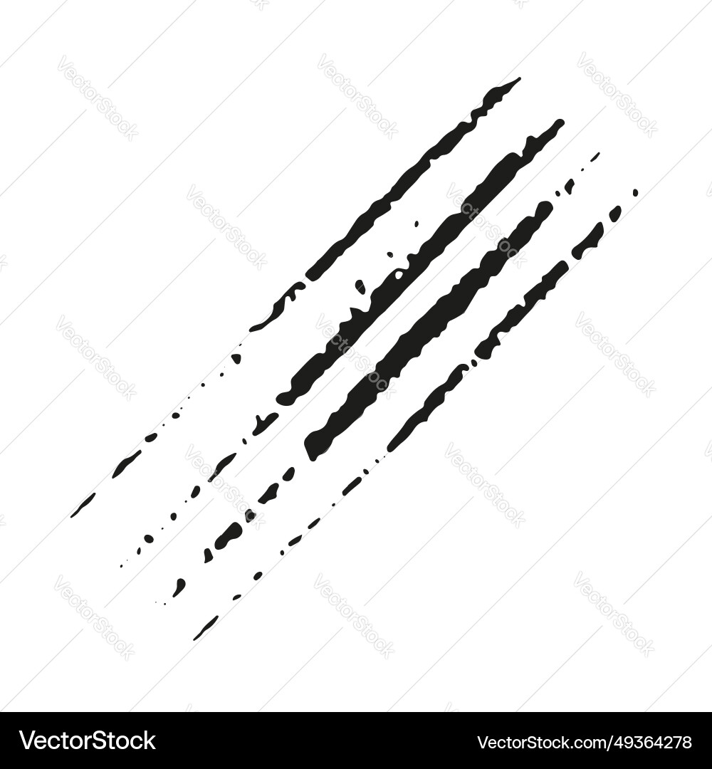 Animal claw scratch tiger talon beast nails Vector Image