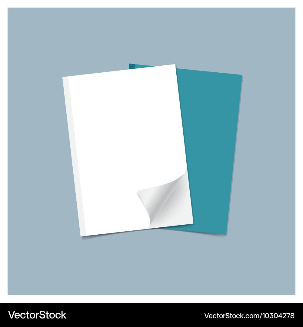 Collection of white papers ready for your message Vector Image