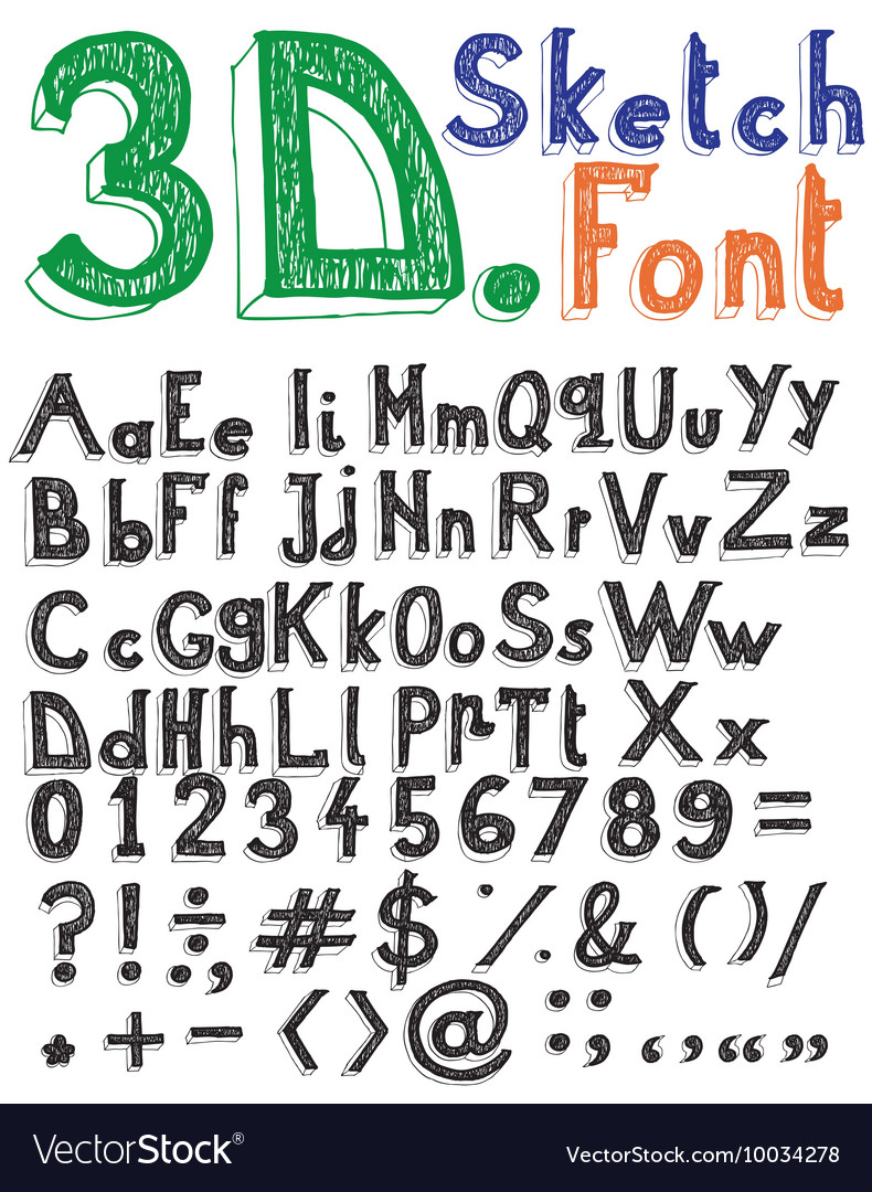 Complete font set Royalty Free Vector Image - VectorStock