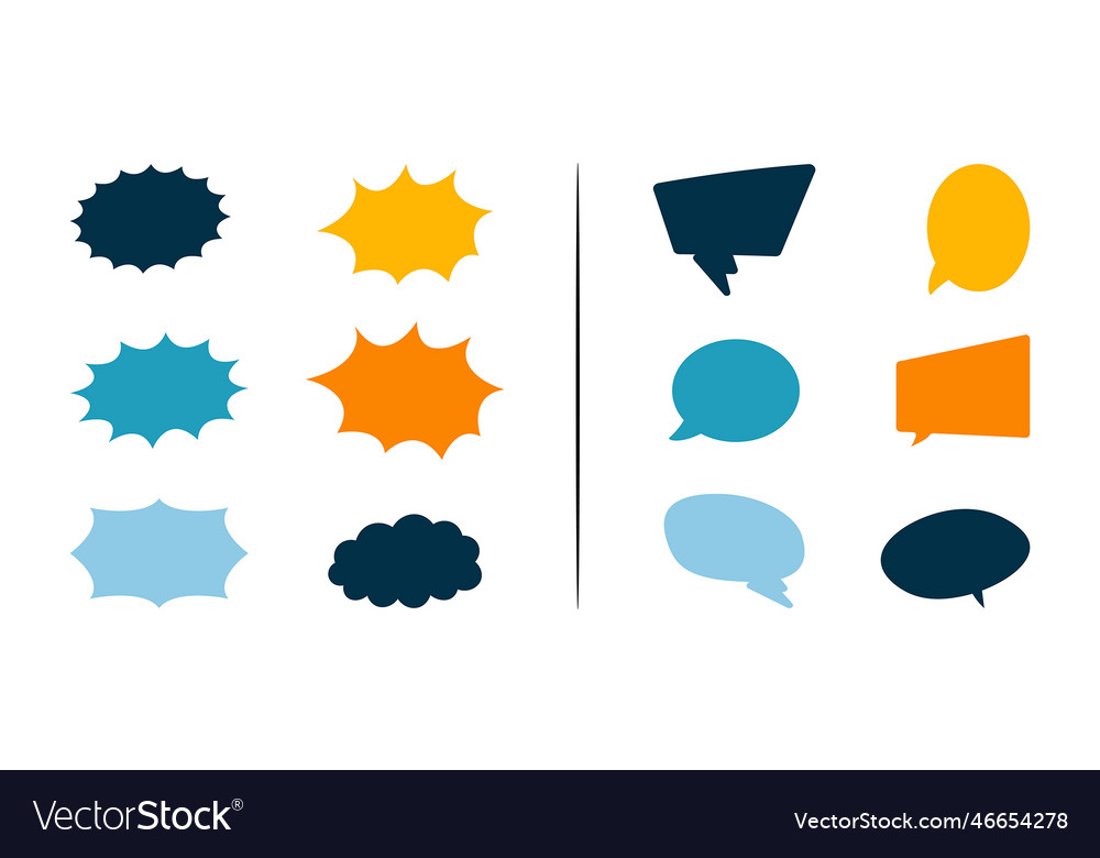 Different style speech bubble pack comic Vector Image