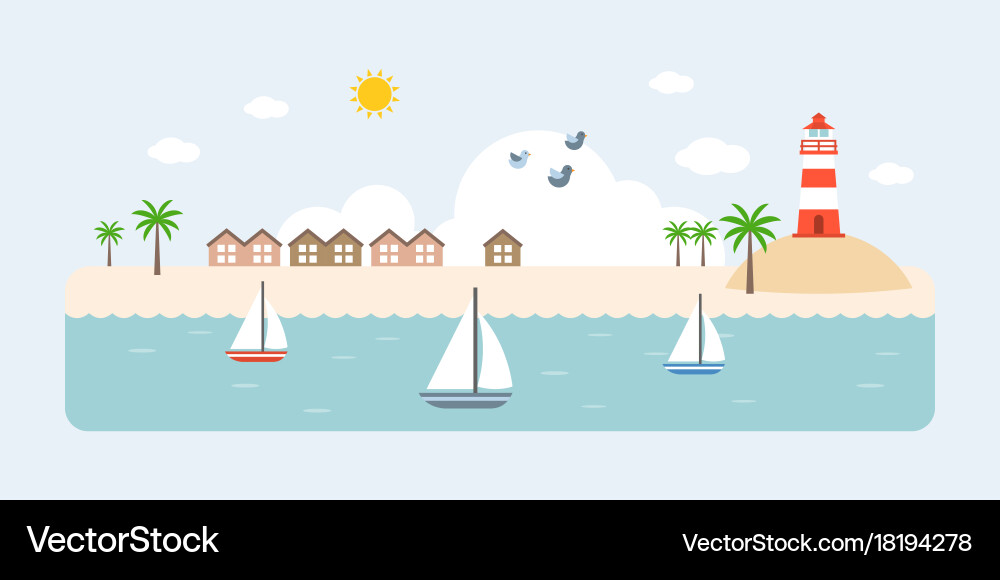 Info graphic and elements of resort Royalty Free Vector