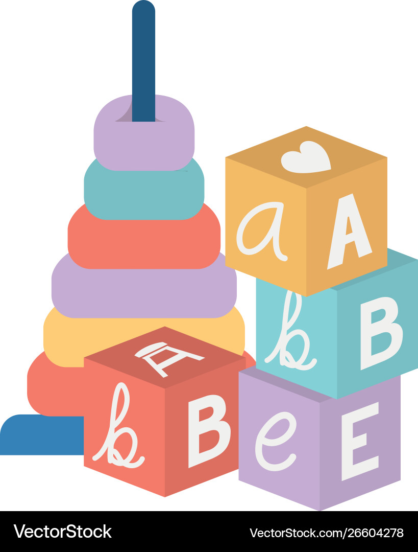 Isolated baby toy design Royalty Free Vector Image