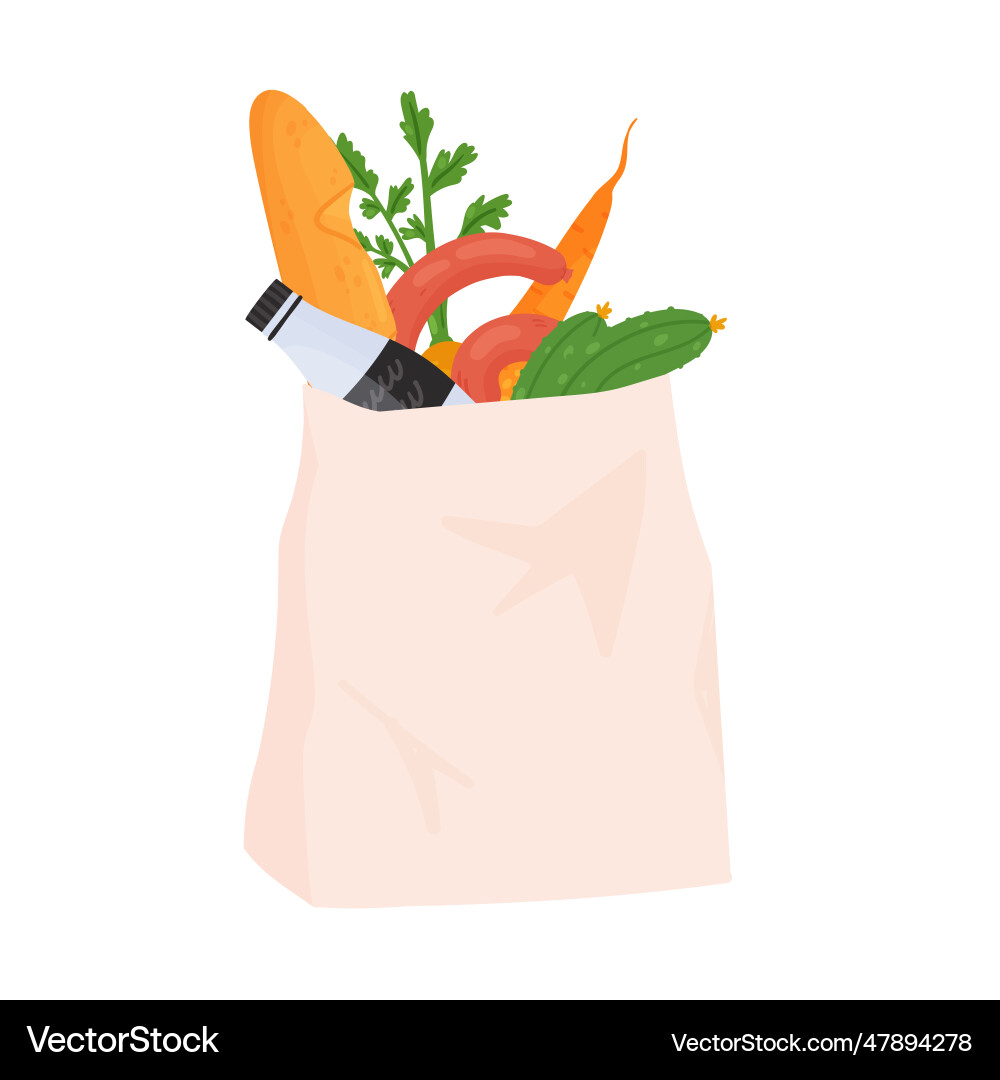 Sack of fresh products Royalty Free Vector Image