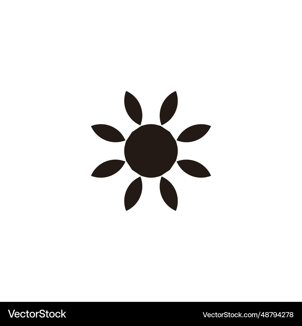 Sun orange fresh geometric symbol simple logo Vector Image