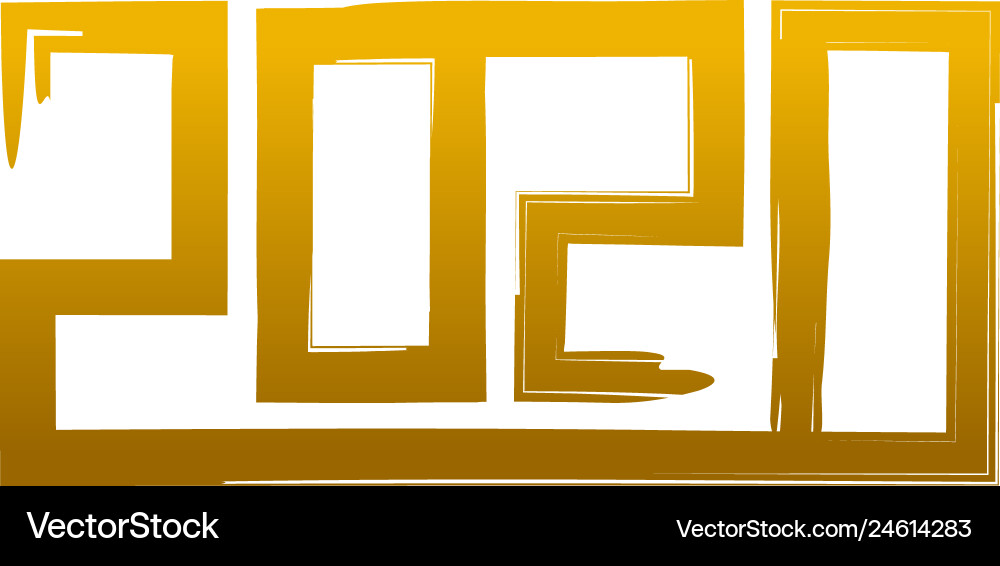 2020 happy new year number design Royalty Free Vector Image
