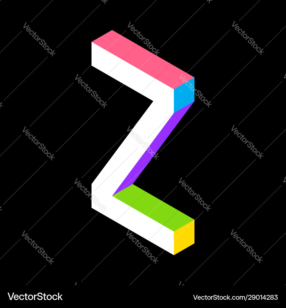 3d colorful letter z logo icon design template Vector Image