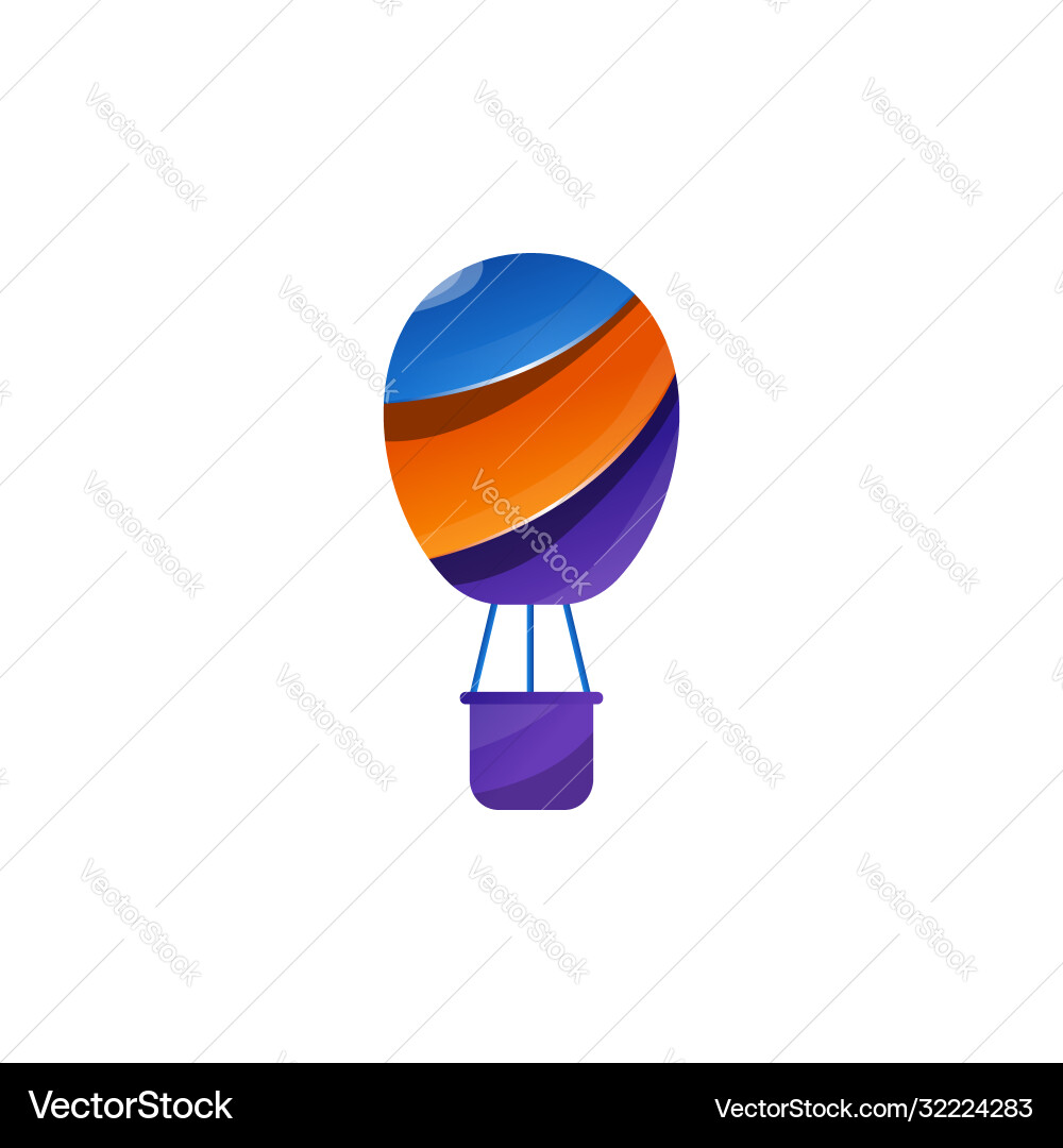 Air ballon colorful design template Royalty Free Vector