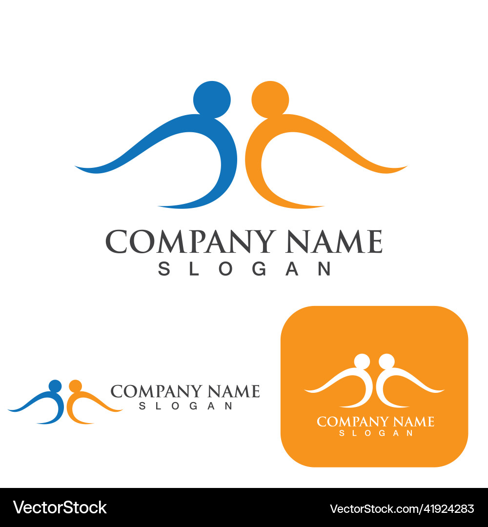 Community group logo network and social icon Vector Image