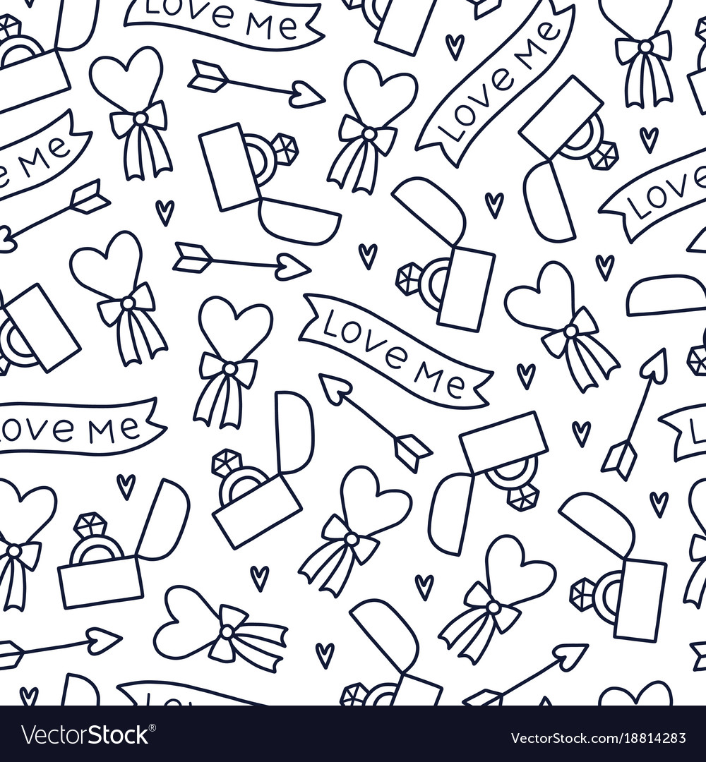 Doodles pattern Royalty Free Vector Image - VectorStock
