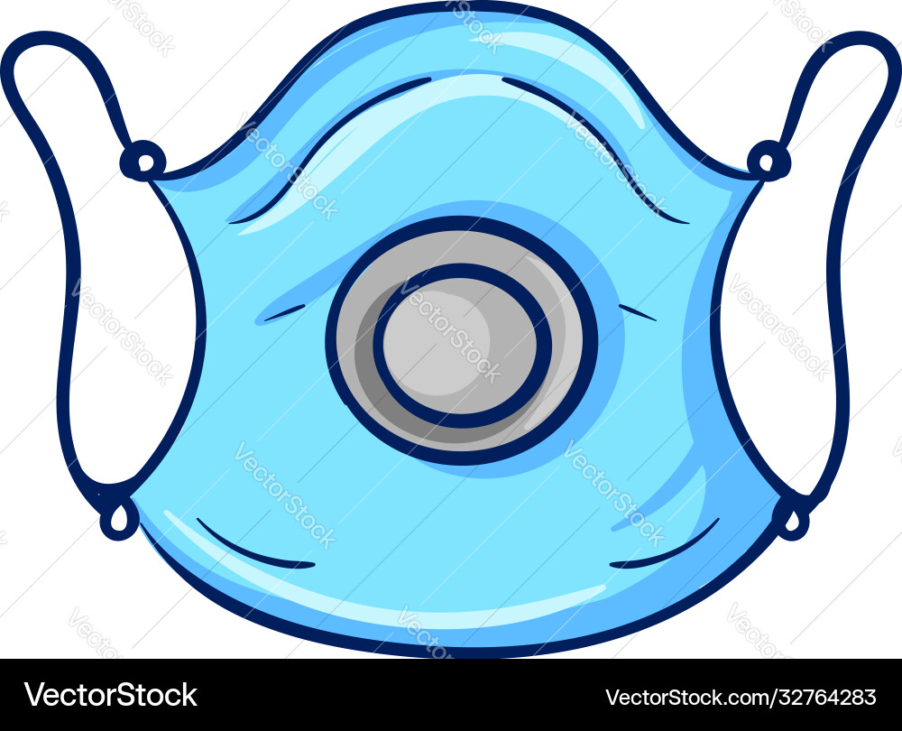 Medical mask with filter on white background Vector Image