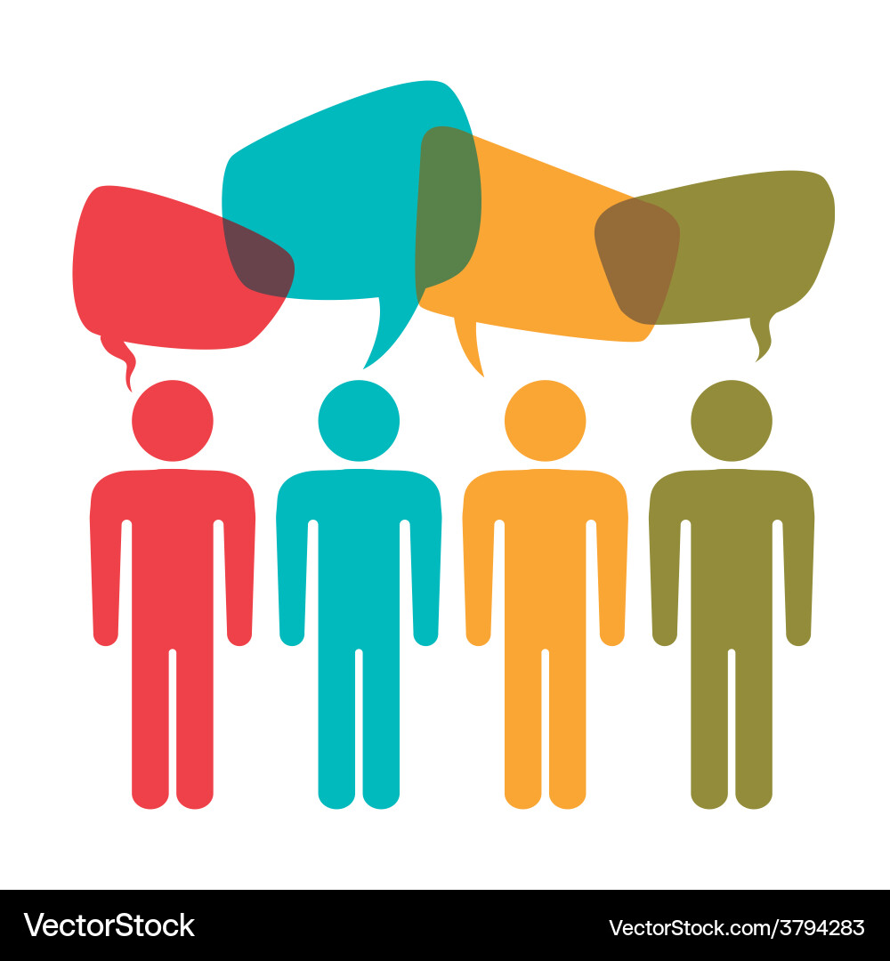 People speech Royalty Free Vector Image - VectorStock