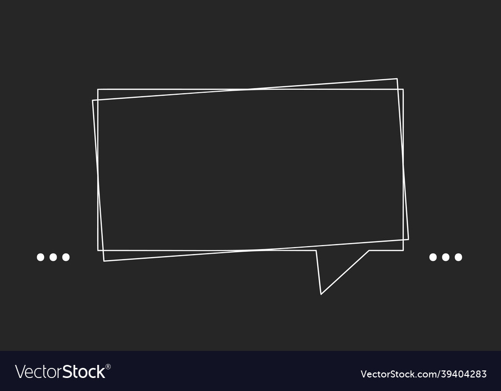 Rectangle speech bubble with ellipsis marks Vector Image