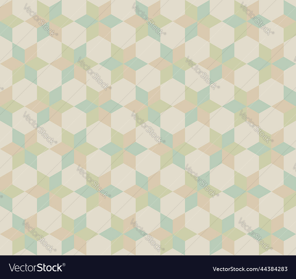 Seamless hexagon shape background pattern pastel Vector Image