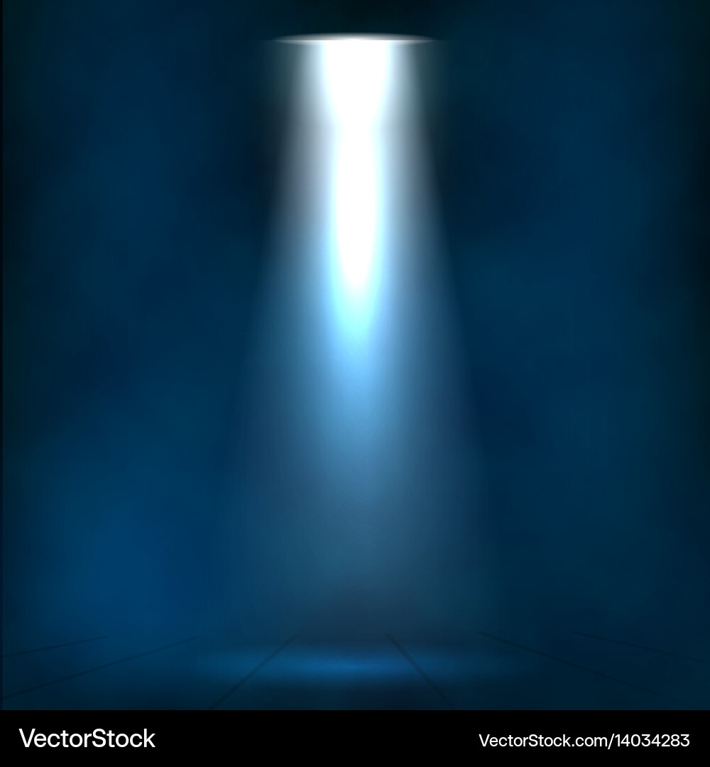 Searchlight in the fog Royalty Free Vector Image