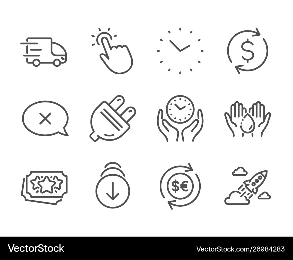 Set business icons such as touchpoint startup Vector Image